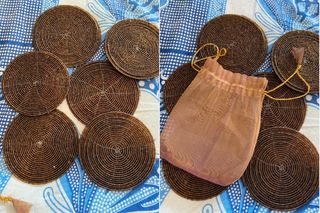 sottobicchieri perline