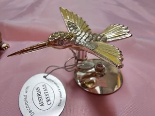 Colibrì in argento con aggiunta di cristalli