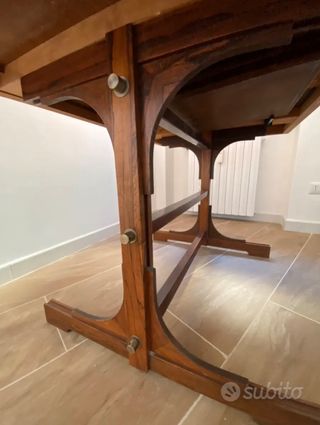 Tavolo vintage anni 70 stile scandinavo 6/8 posti