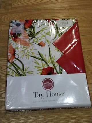 Tovaglia puro cotone nuova 140x180 + 6 tovaglioli 