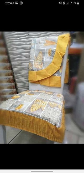 Kit cucina con, 6 cuscini, tovaglia, copri forno