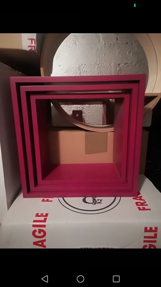 set 3 mensole quadrate