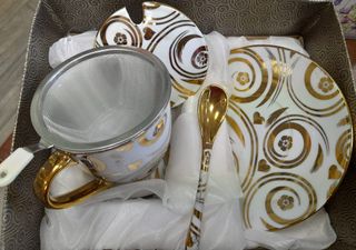 Tazza/teiera ghirigOro con filtro x infusi