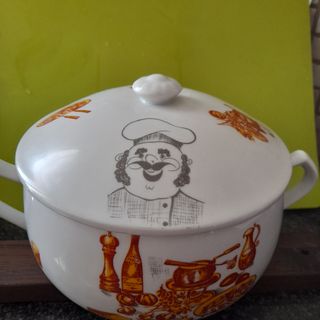 Bella zuppiera con coperchio 