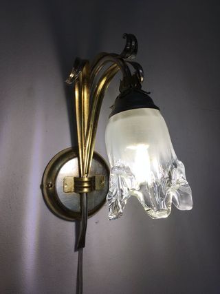 Aplic foglia oro/argento vetro soffiato