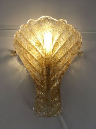 Aplic vetro murano ambra/oro