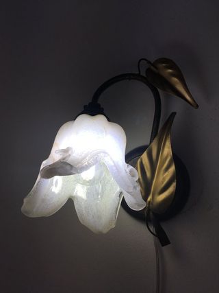 Aplic sx marrone/oro vetro soffiato