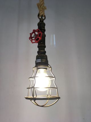 Lampadario corda con gabbietta