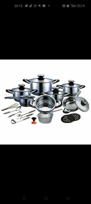 batteria di pentole 23 pezzi 