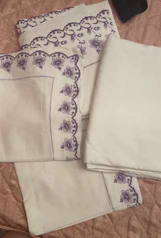 lenzuolo, lenzuolo di sotto e 2 federe per cuscini