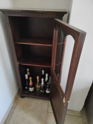 mobile legno sala da pranzo con vetrina