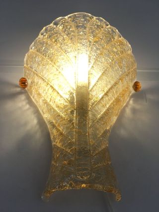 Aplic vetro murano ambra/bianco