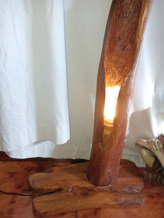 lampada con vano nascondi oggetti artigianale 