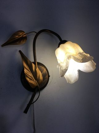 Aplic dx marrone/oro vetro soffiato