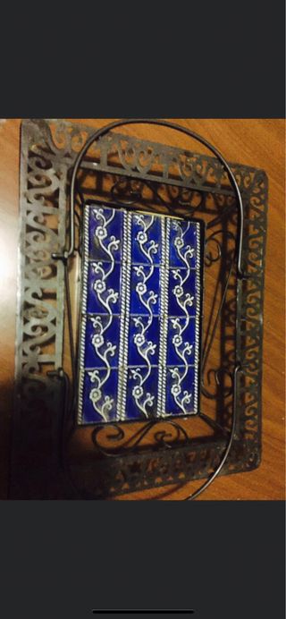 Cesto ceramica e metallo