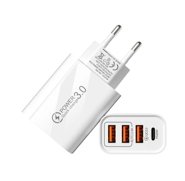 Cargador múltiple 36W. Puerto usb y tipo C de segunda mano por 5,95 EUR en Madrid en WALLAPOP