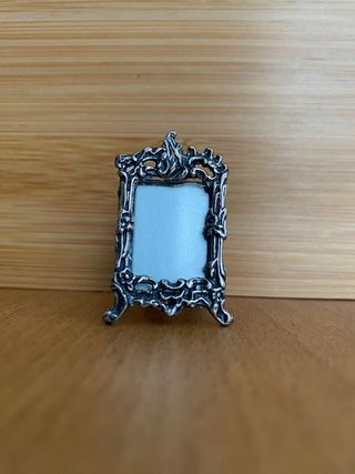 Mini cornice portafoto in metallo decorato