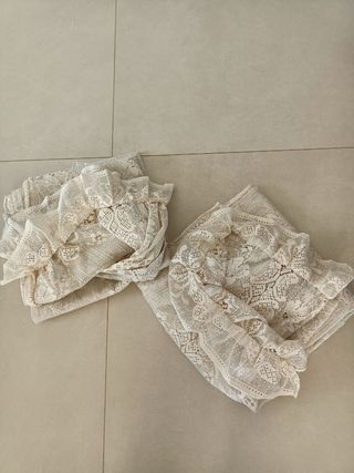 Set 2 tende ricamate 