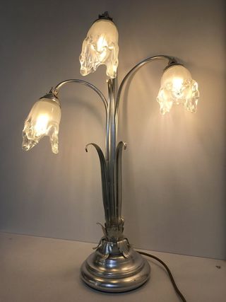 Lampada oro/argento vetri soffiati