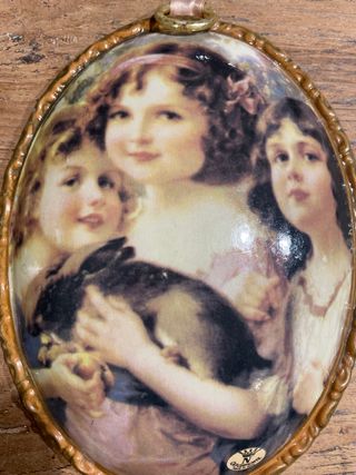 Quadretto in terracotta smaltata Capodimonte