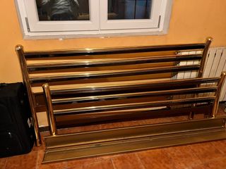 Letto matrimoniale in ottone massiccio