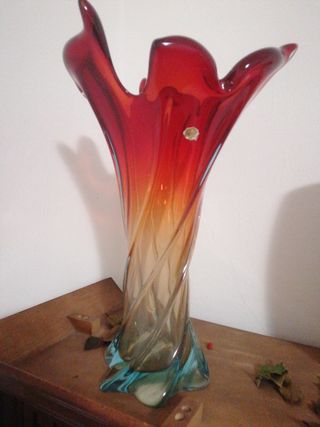 vaso di murano rosso 