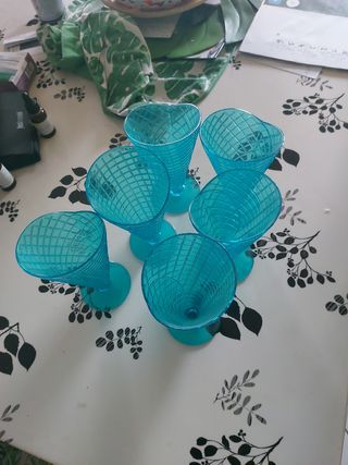 set 6 coppe gelato in plastica 