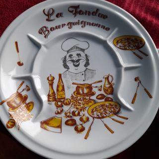 6 piatti la fondue bourguignonne con zuppiera