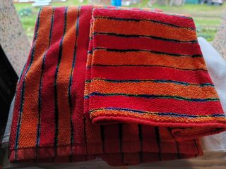 Set 4 asciugamani da bagno cotone 100% "Le Spugne"