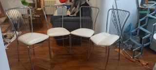 sedie in acciaio tubolare con seduta in truciolare