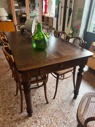 Tavolo rettangolare in legno primi '900