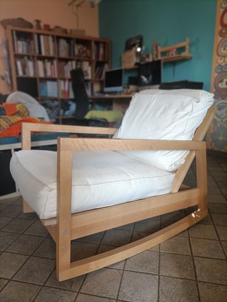 Poltrona a dondolo in legno, Ikea