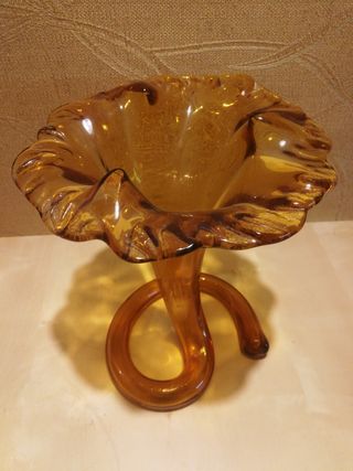 Vaso/cornucopia/corolla in vetro di murano