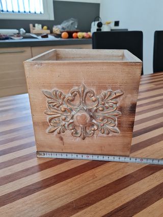 scatola legno cm 18 x 18 x 19