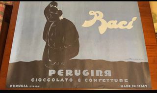 Poster Baci Perugina originale h 68 cm, larghezza 