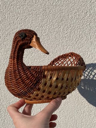 Cesta porta pane a forma di anatra