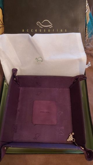 svuotatasche in pelle viola