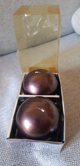 set 2 candele marroni 
