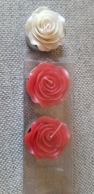 set 3 candele tea light galleggianti 