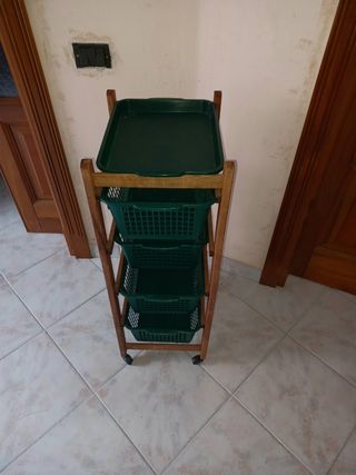 mobiletto per cucina o bagno in legno 