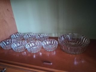 Servizio Macedonia cristallo luxhem anni 60