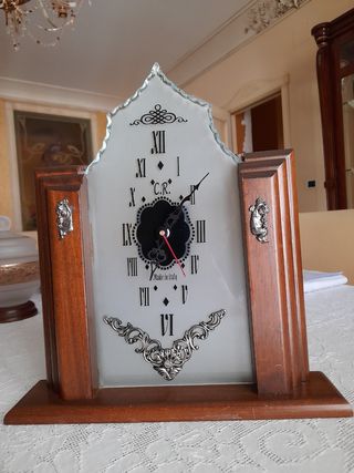 Sveglia in legno e argento 