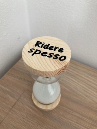 Clessidra in vetro e legno 