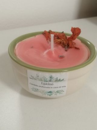 Candela profumata al geranio 