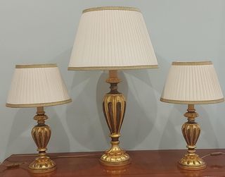 Tris lampade da tavolo 