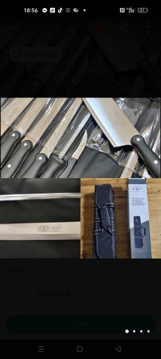 set di coltelli da cucina 9 pezzi 