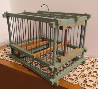 Gabbietta per uccelli decorativa vintage