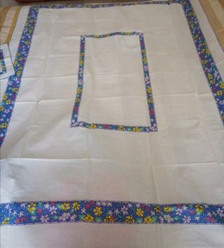 Tovaglia bianca e blu