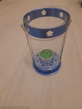 portacandele blu stile lanterna