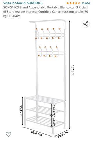 Appendiabiti con scarpiera 